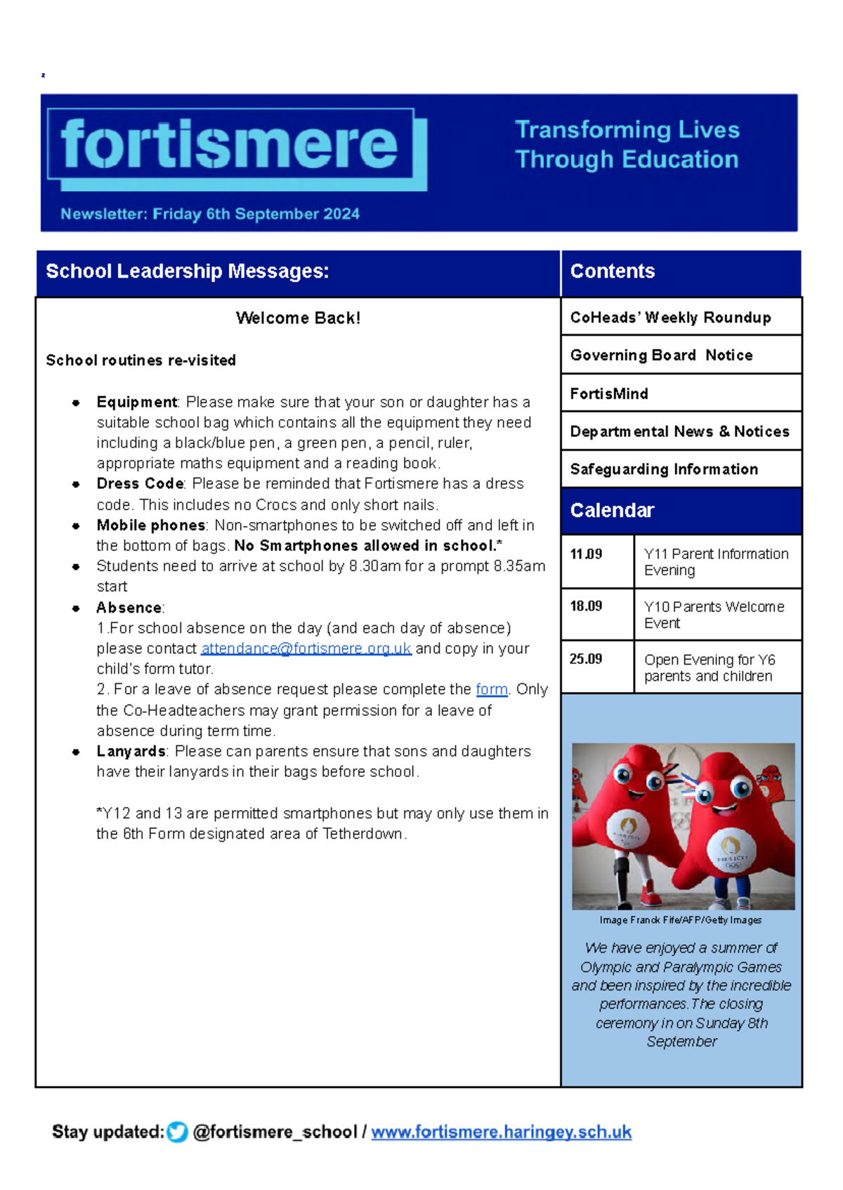 Newsletter 6 September 2024 compressed - z School Leadership Messages ...