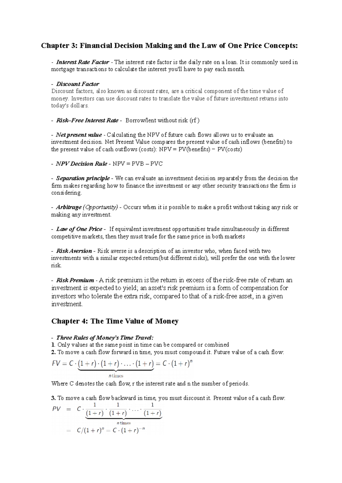 Financial Decision Making Concepts - FAS Overview and Insights - Studocu