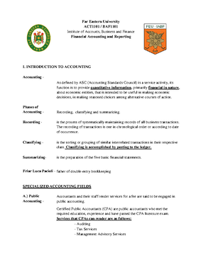 ACT1123 - Handouts on Standard Costing - FAR EASTERN UNIVERSITY ...