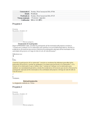 Evaluacion C2 - Seguimiento DE Proyectos - Pregunta 1 Enunciado de la ...