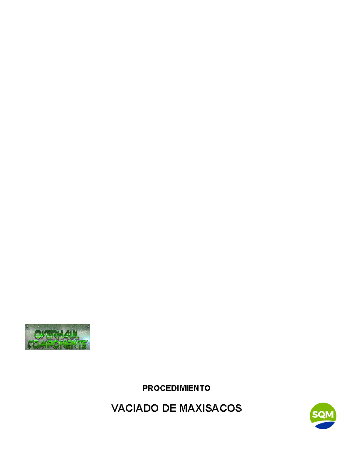 576677094 Procedimiento vaciado de maxisacos OHC SQM - PROCEDIMIENTO DE ...