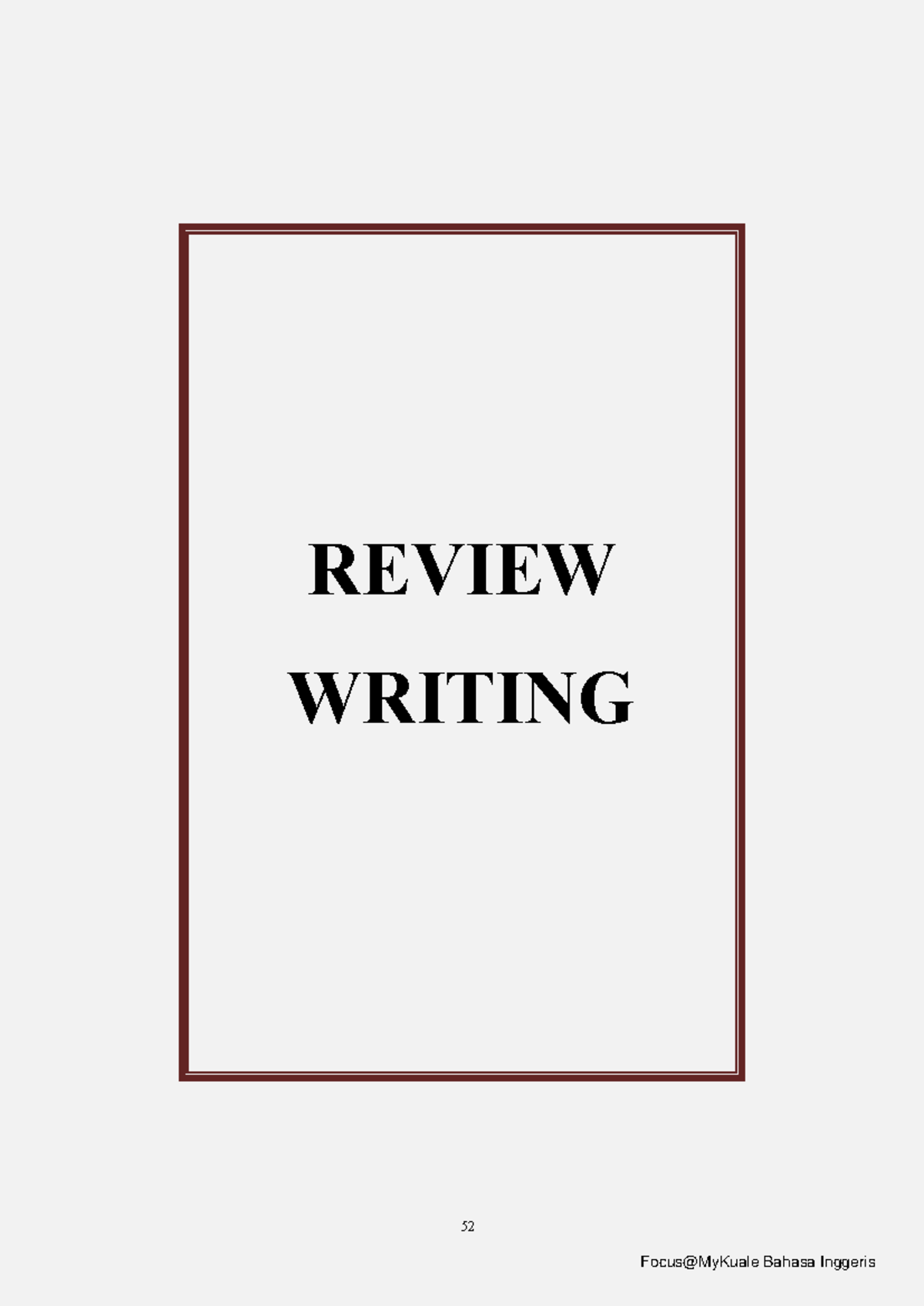 English Review Writing Guide: Notes & Practice Questions - Studocu