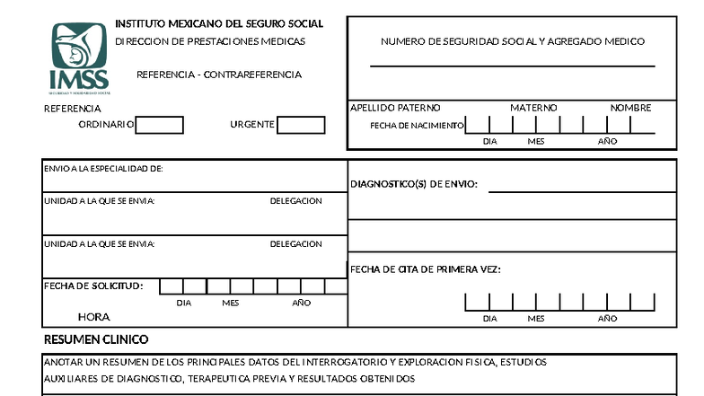 Referencia y Contrarreferencia Médica - IMSS 450022255 - Studocu