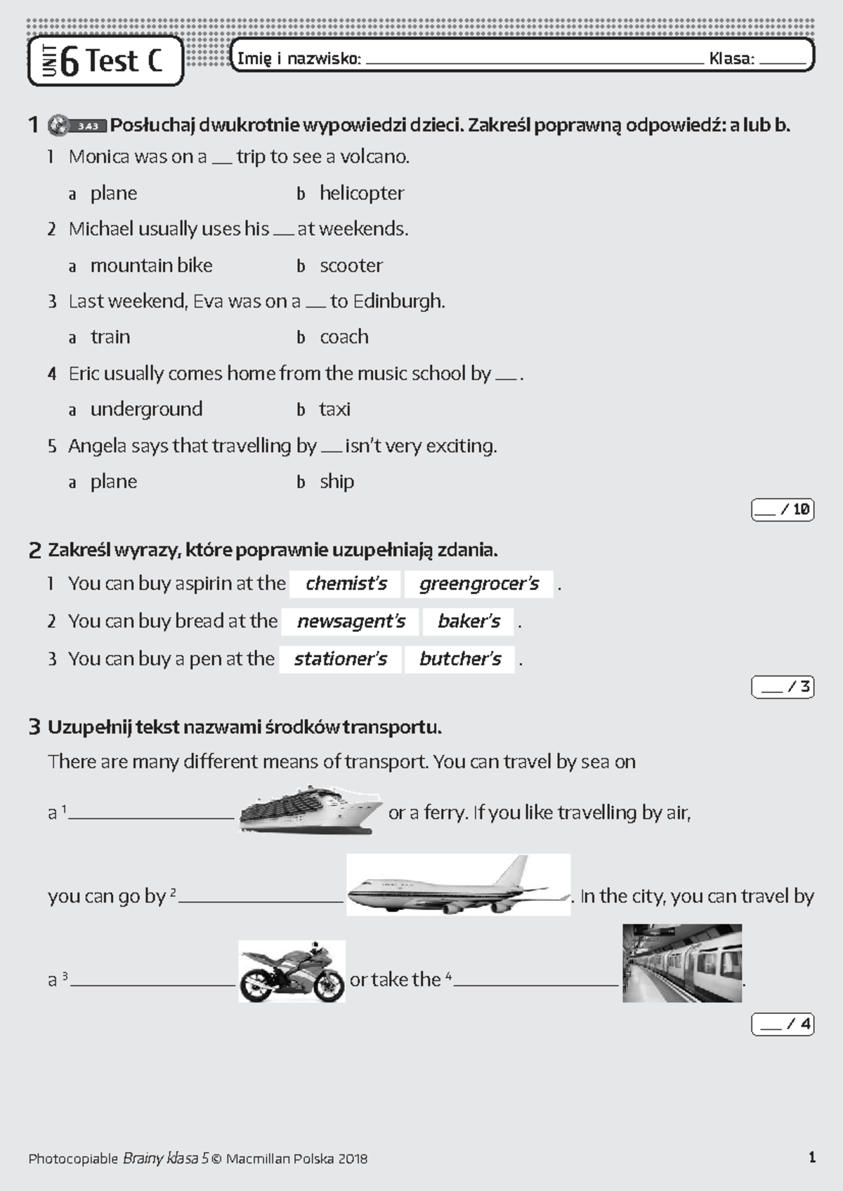 Brainy kl5 Unit Test 6C - Study Guide - Studocu