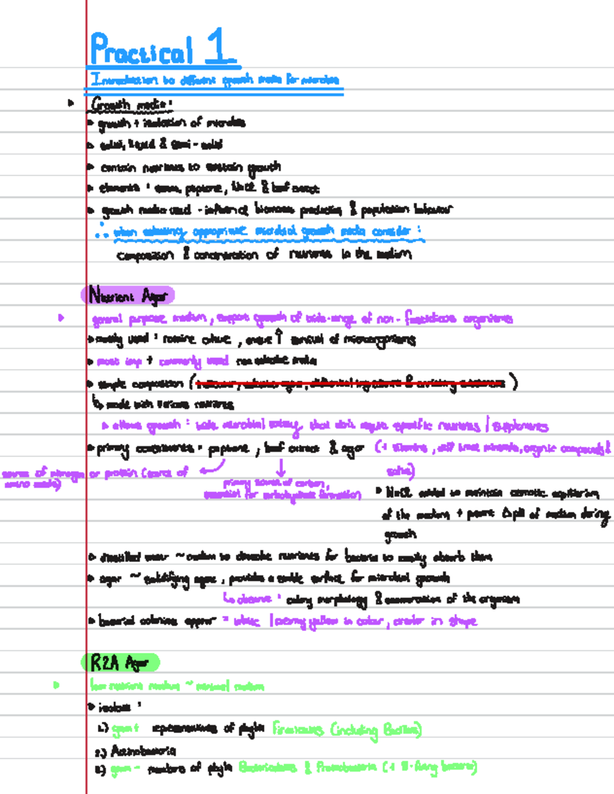 MBY 355 Practical Exam Prep - Summary on Bacterial Growth Media - Studocu
