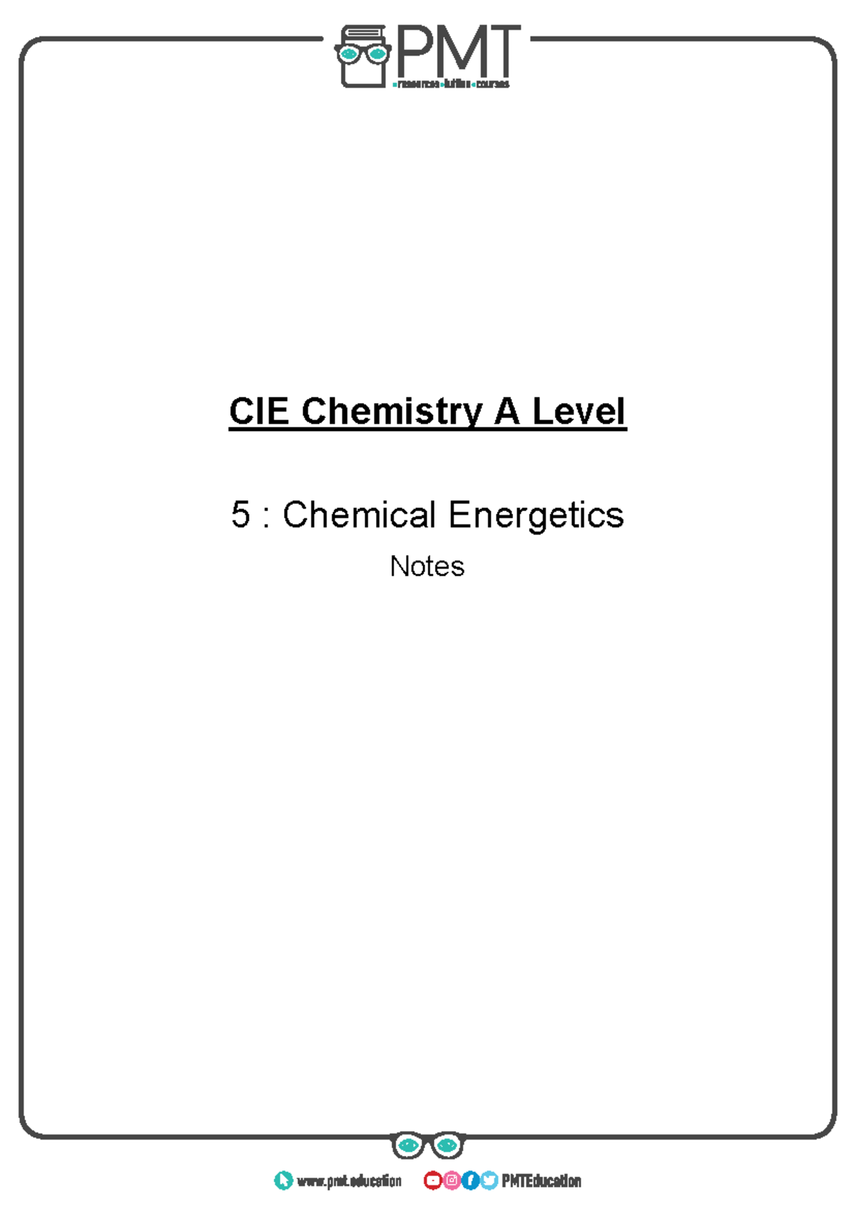 CIE Chemistry A Level 5: Chemical Energetics and Enthalpy Changes Notes ...