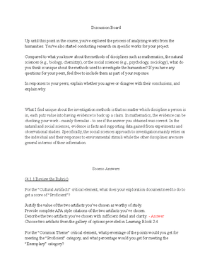 HUM 200 - Module 2 - Soomo Answers Part 2 - Quotes at least two lines ...