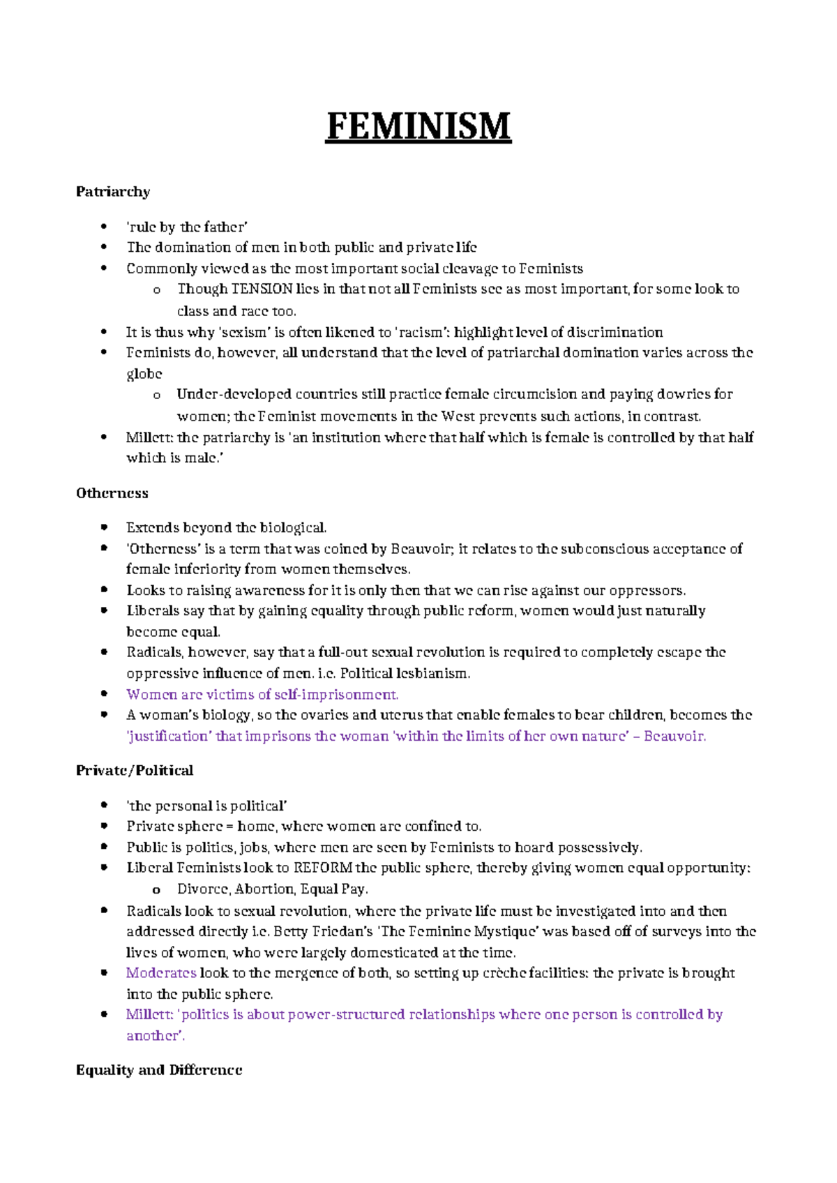 FEM 101: Understanding Feminism and Patriarchy Dynamics - Studocu