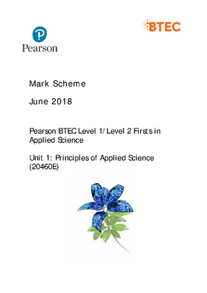 Unit 1 Biology Revision Booklet - BTEC Level 3 Applied Science UNIT 1 ...