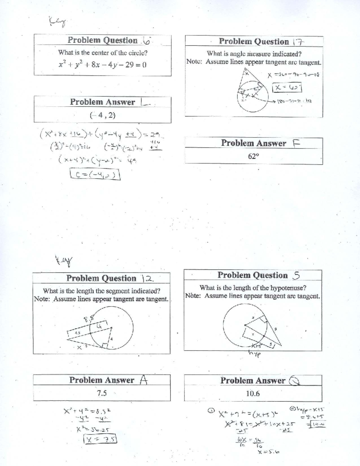 Math 101: Scavenger Hunt Problems Key with Solutions and Answers - Studocu