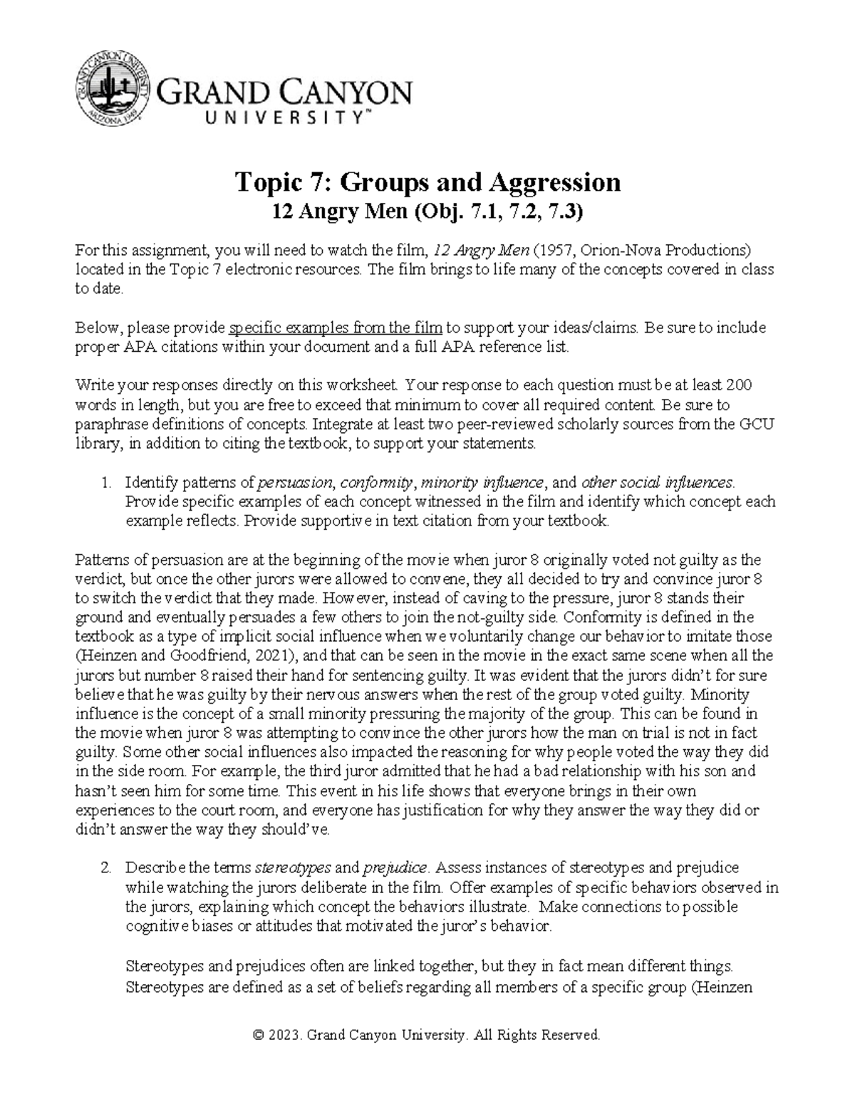 JLundberg 12 Angry Men - Topic 7: Groups and Aggression 12 Angry Men ...