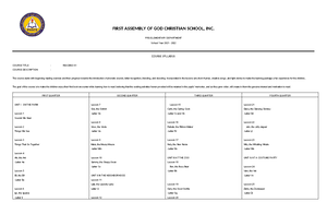 Programflow - Sample Program Flow for graduation - PART 1 BACCALAUREATE ...