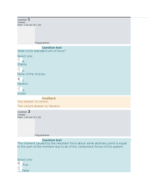 Calculus-Based Physics 1 pfinal q1 - Question 1 Complete Mark 1 out of ...