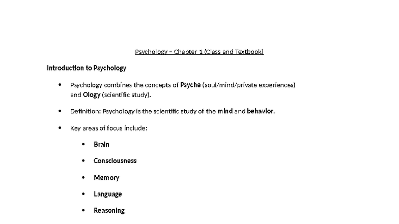Psychology 101: Introduction to Key Concepts and Research Methods - Studocu