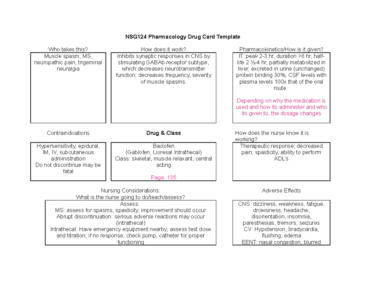 Ceftriaxone Drug Card: Nursing Considerations & Assessments - Studocu