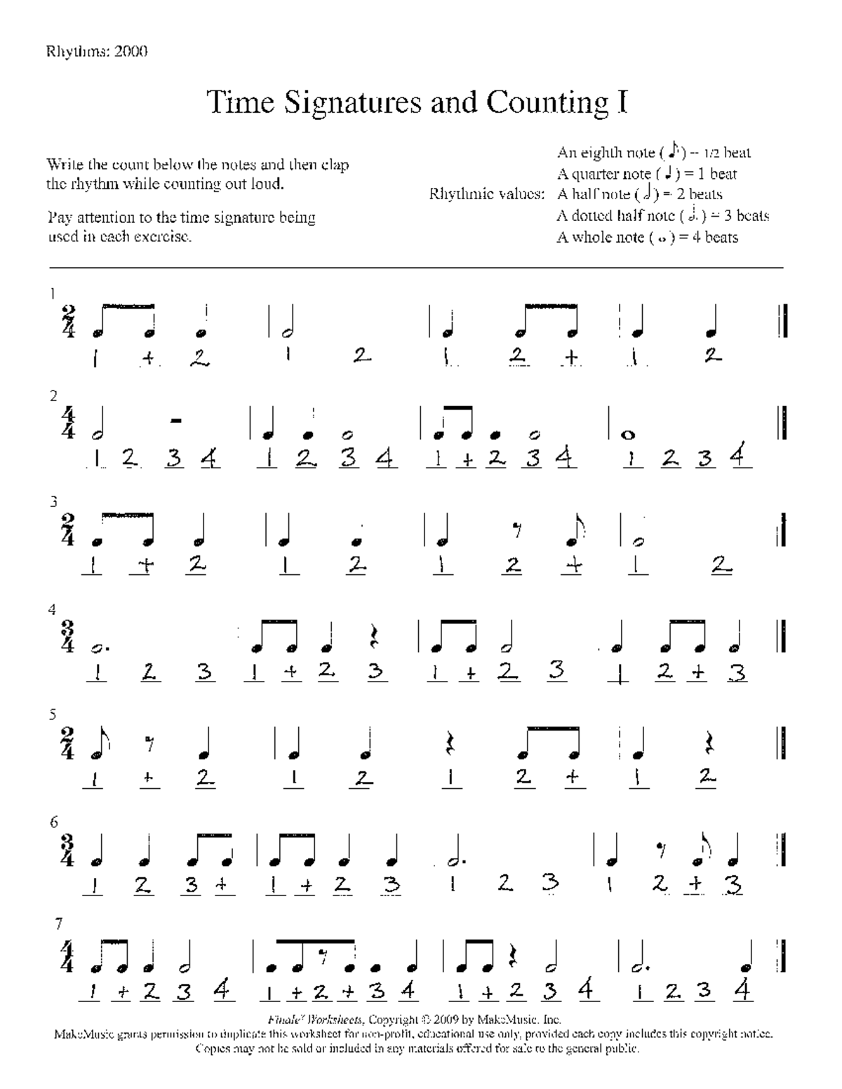Rhythms: 2200-2204 Rhythm Exercises in Simple Time Patterns - Studocu