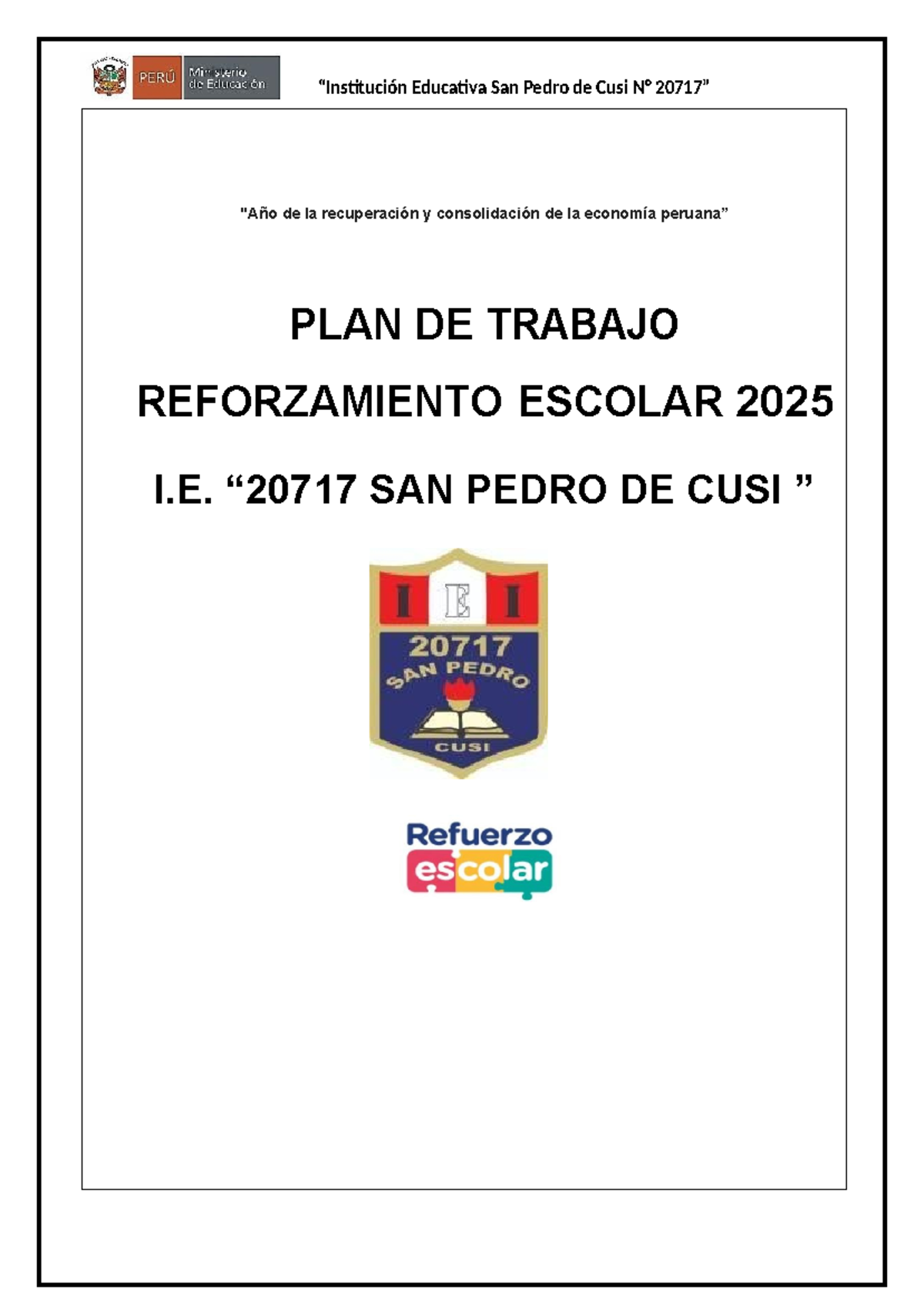 Plan de Refuerzo Escolar 2025: Estrategias para Mejorar Aprendizajes ...