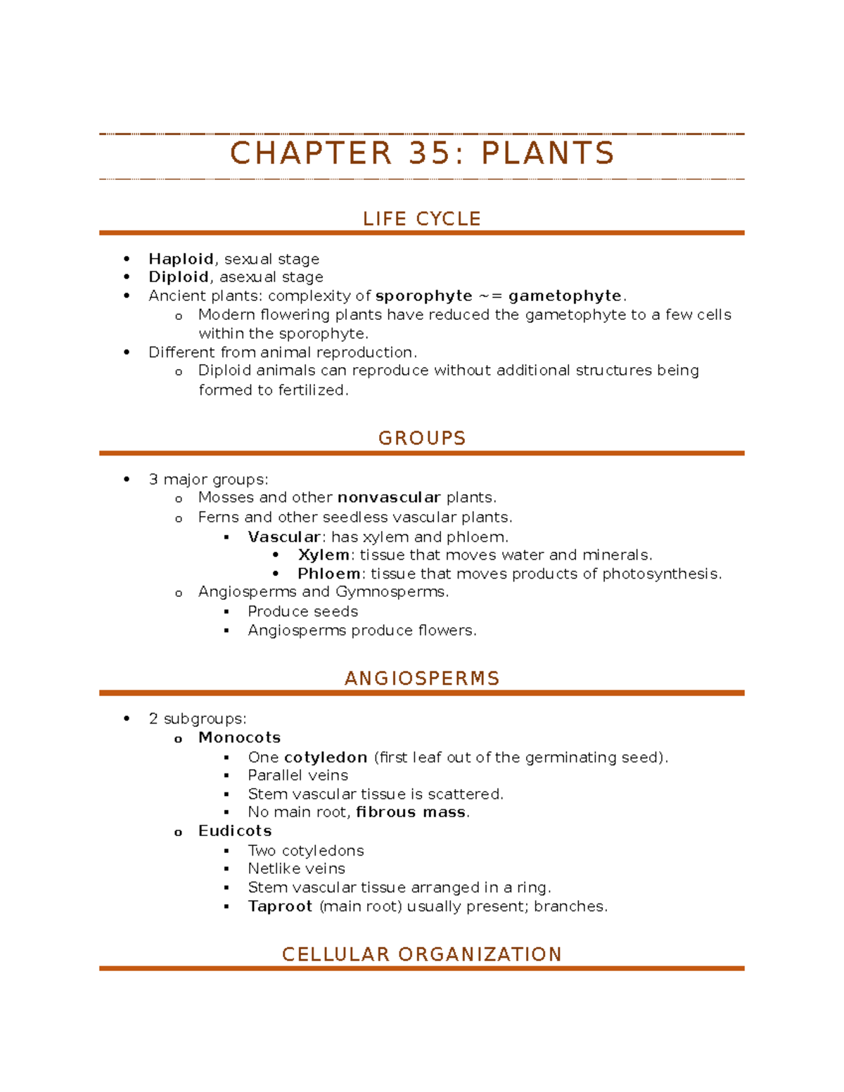 Chapter 35 - Life Cycle and Structure of Trees and Plants - Studocu