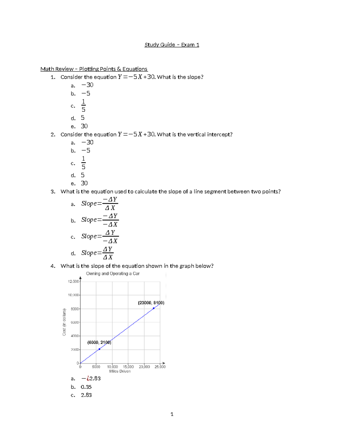 Study Guide - Economics Exam 1: Key Concepts and Review - Studocu