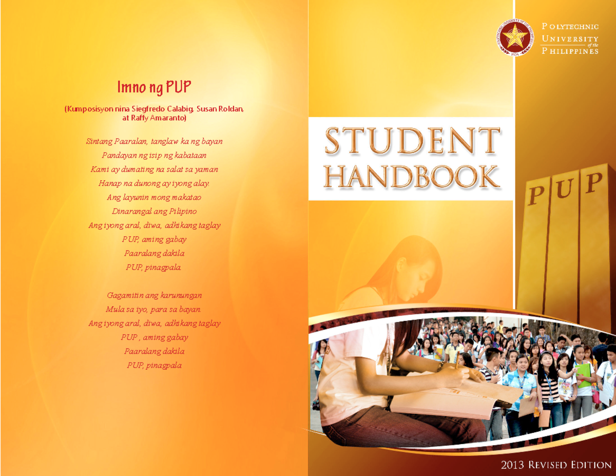 PUP Student Handbook 2014 Revised Edition: Essential Guide - Studocu