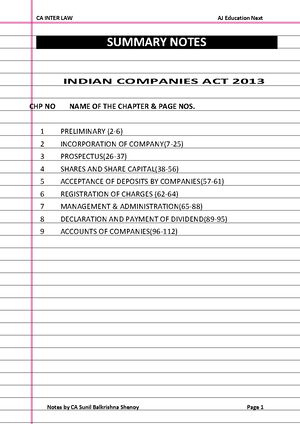 Gst - Ca intermediate gst handwritten summary notes for quick revision ...