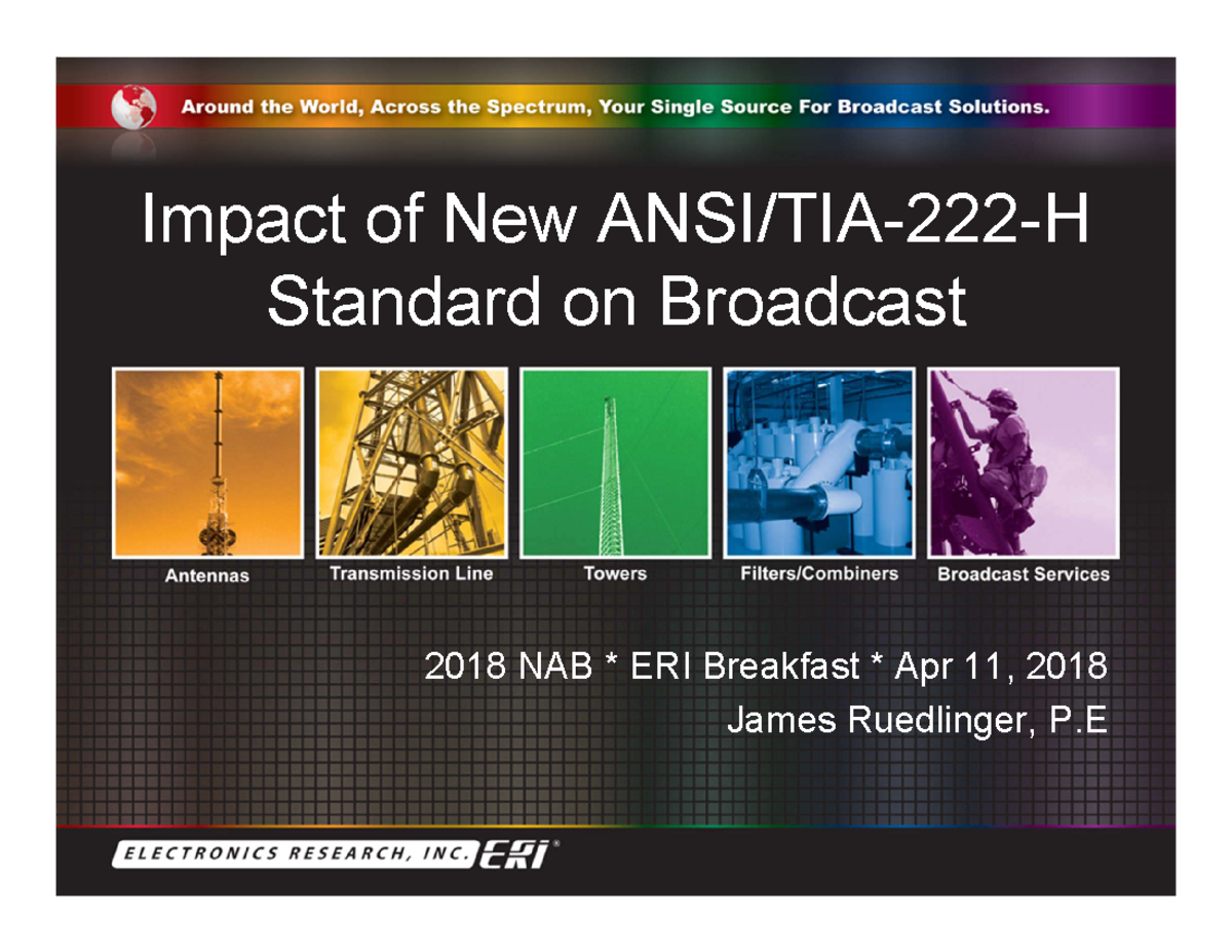 ERI-Breakfast 2018-NAB 222-H: Impact of New IBC Standards - Studocu