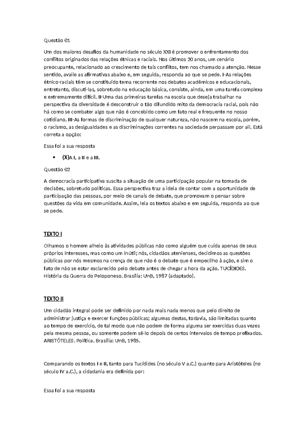Ética e Cidadania: Discussões Contemporâneas e Desafios Sociais - Studocu