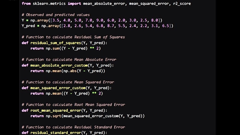 ML Q3 - Question: Evaluating Regression Metrics and Errors - Studocu
