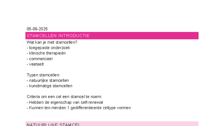 GEG HC - Introductie tot Stamcellen en Toepassingen in Therapieën ...