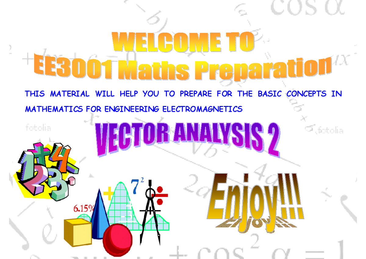 Vector Analysis 2 - - Studocu