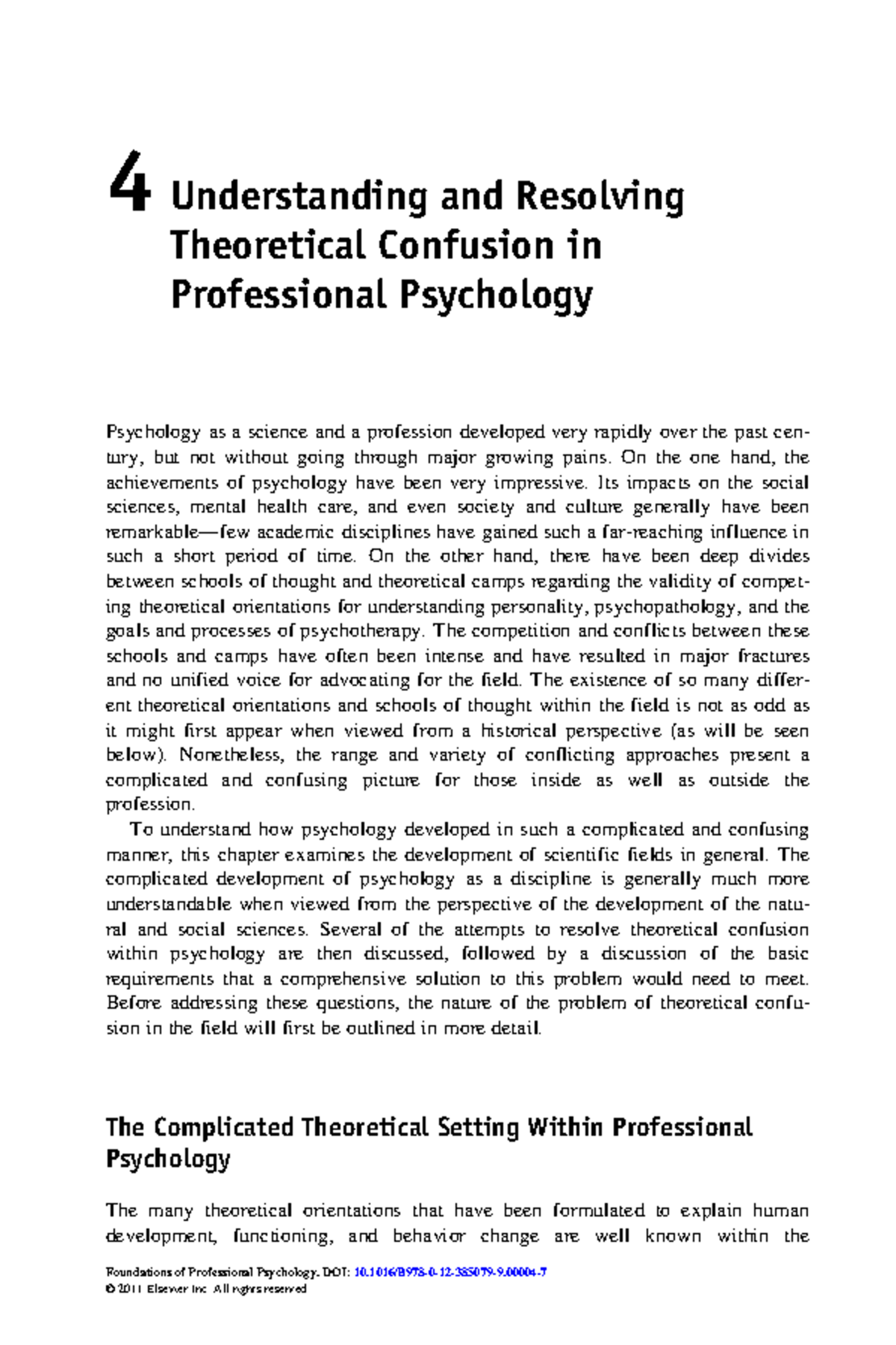 Understanding and Resolving Theoretical Confusion in Professional ...