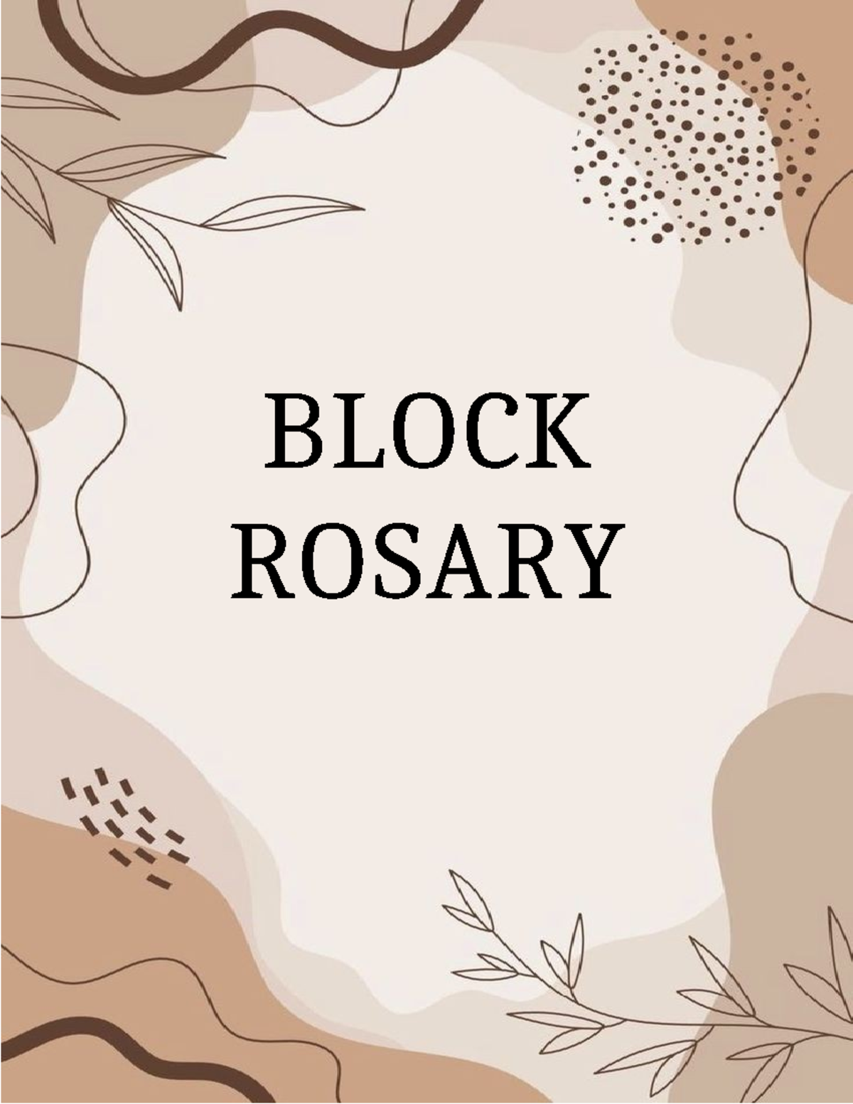 Block Rosary Prayers and Mysteries - bjh - Studocu