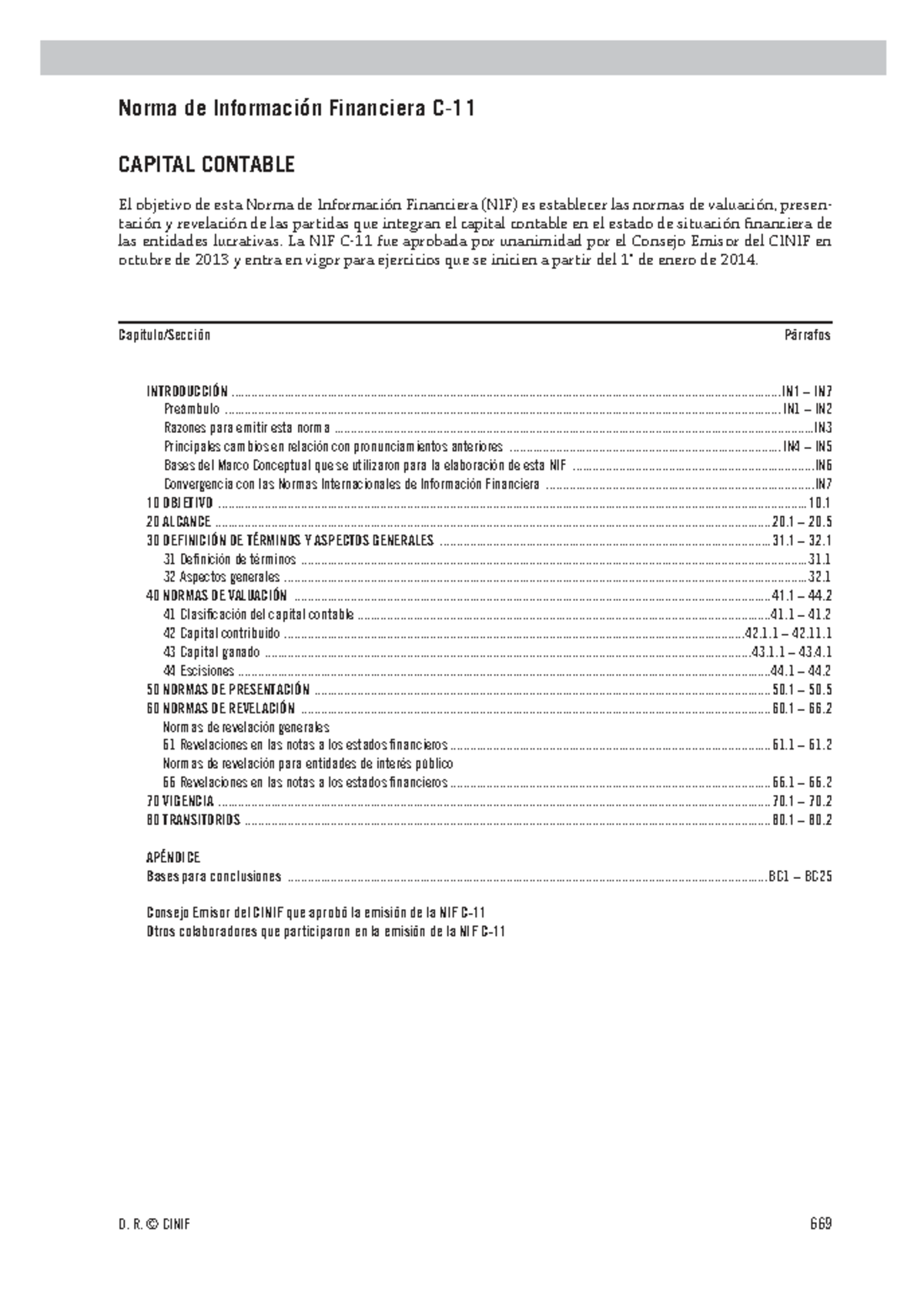 NIF C-11: Normas de Información Financiera sobre Capital Contable - Studocu