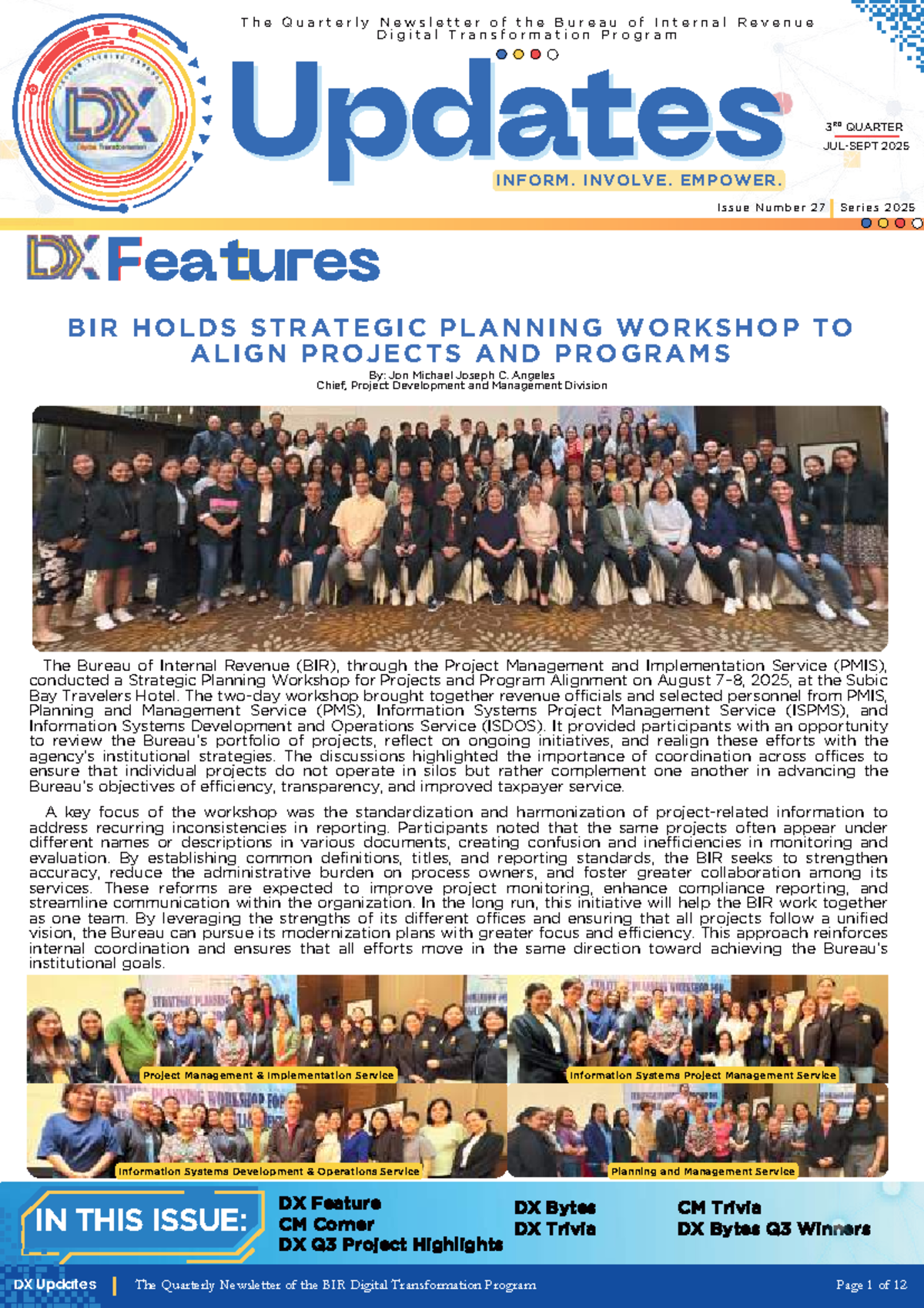 DX Updates: BIR Digital Transformation Program Newsletter Q3 2025 - Studocu