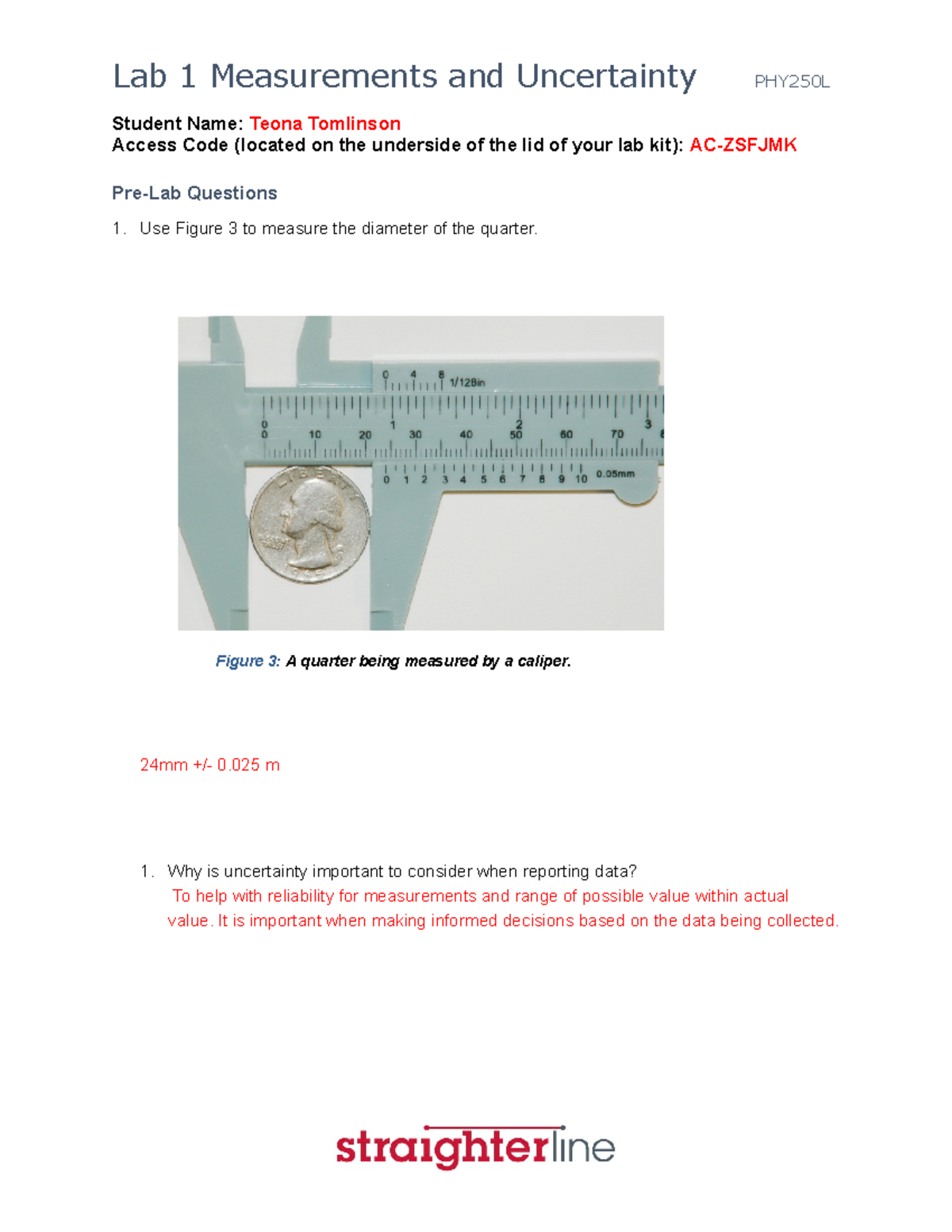 Physics Lab 1 - Measurements and Uncertainty Analysis - Studocu