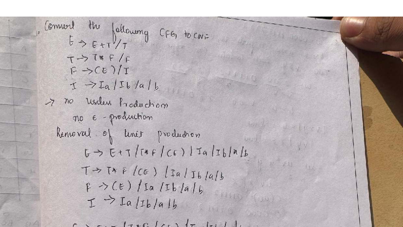 TOC-Assignment-3: CFG to CNF Conversion and TM Design - Studocu