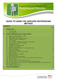 [Solved] how to Harvard refencing Unisa study guide - social auxiliary ...