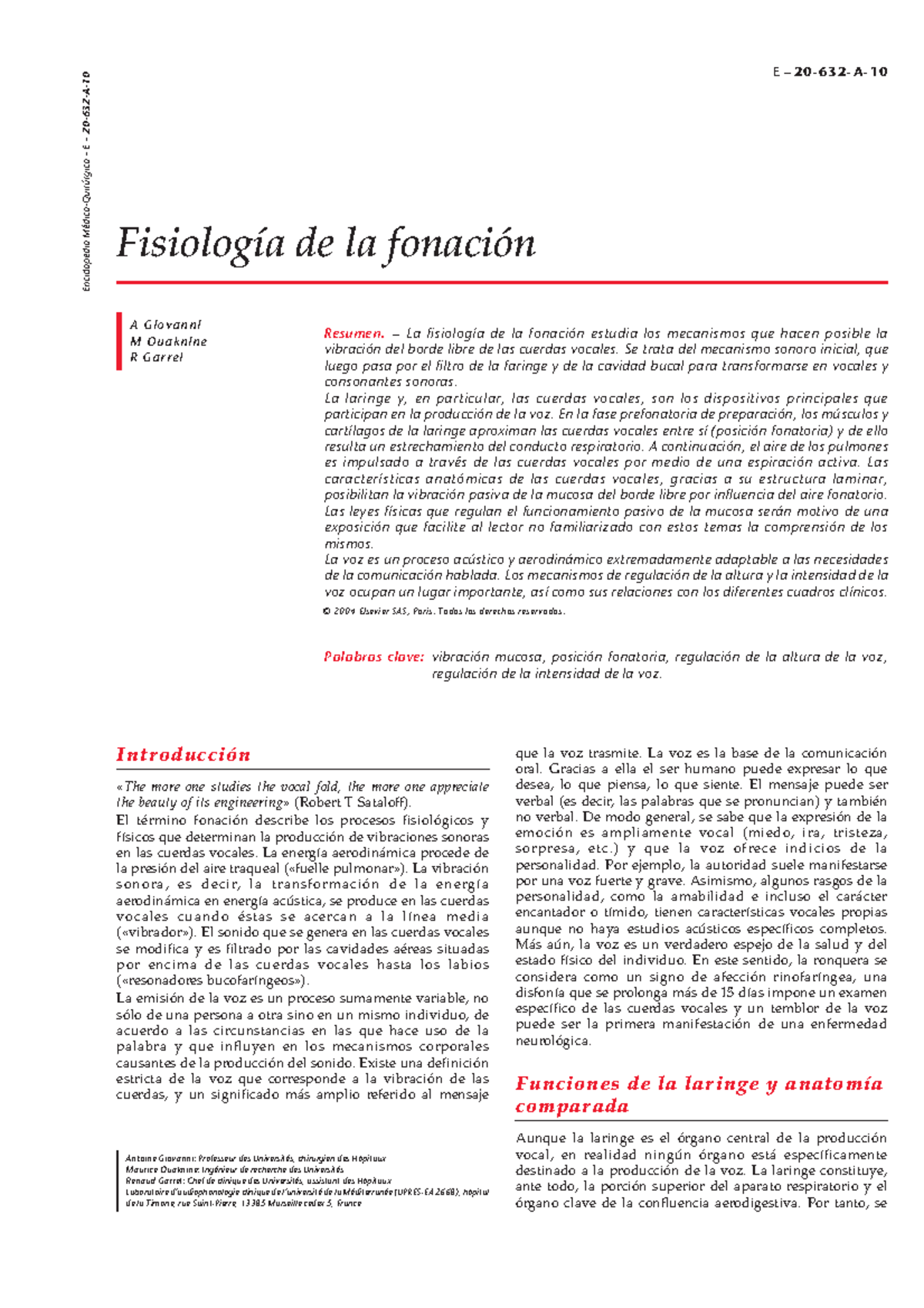 Fisiología de la Fonación - Estudio Comprehensivo (E-20-632-A) - Studocu
