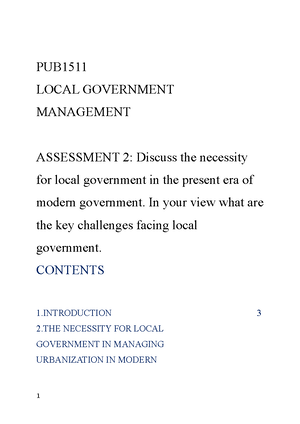 [Solved] Explain the three categories and types of municipalities ...