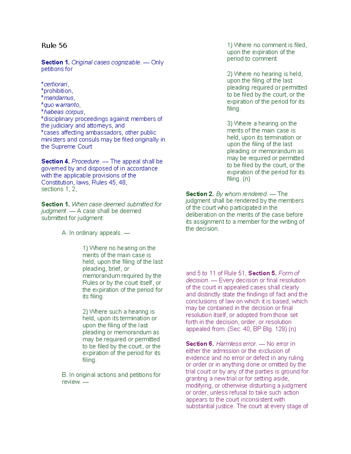 Rule 56 - Civil Procedure: Key Principles and Procedures Overview - Studocu