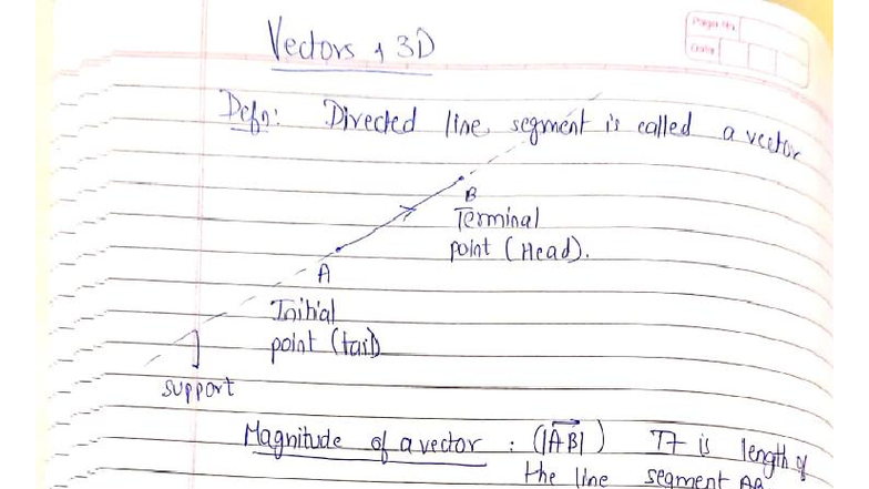 Vector Analysis in 3D Space: Key Concepts and Definitions - Studocu