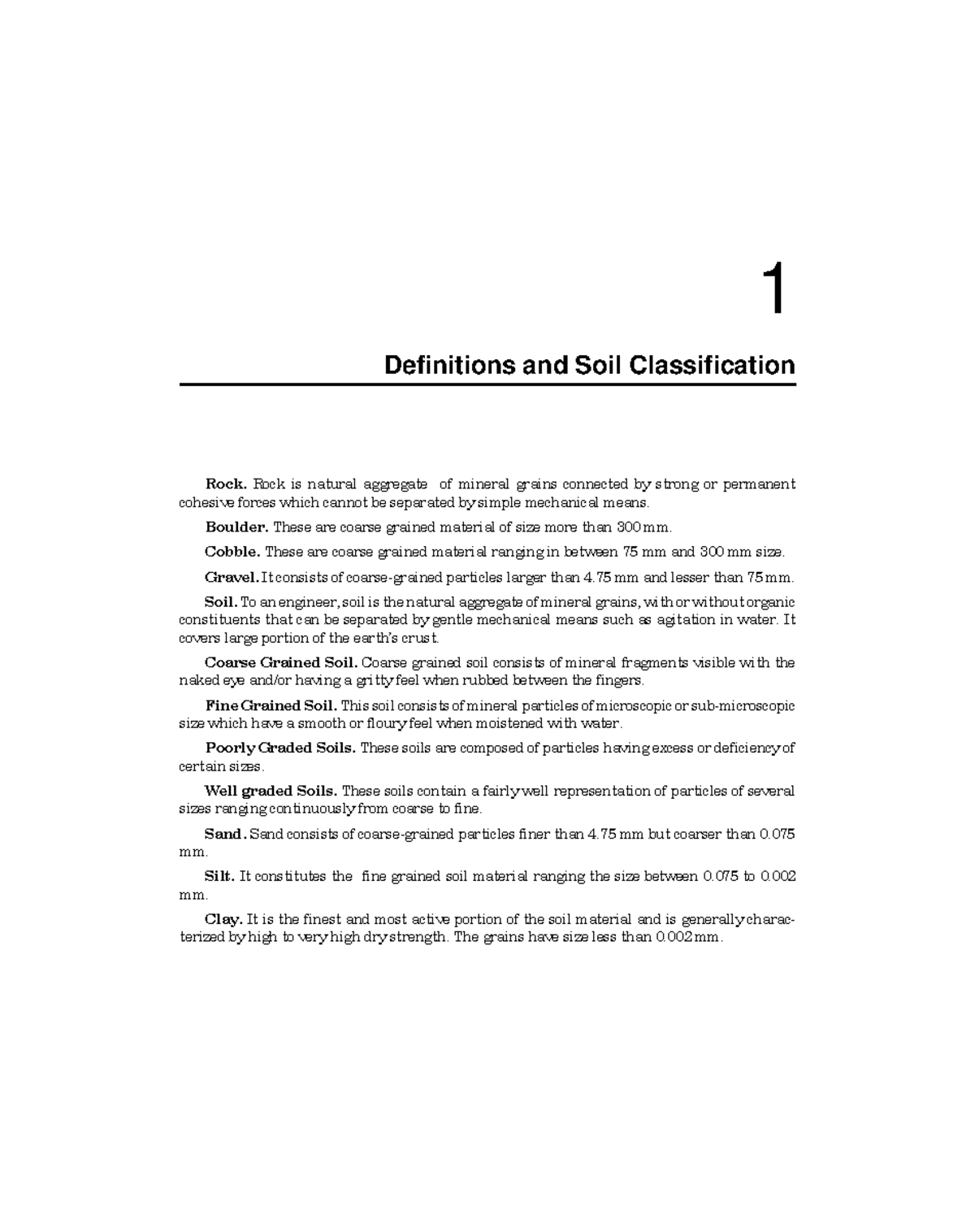GTE-1 Soil Definitions & Classification Cheat Sheet - Studocu