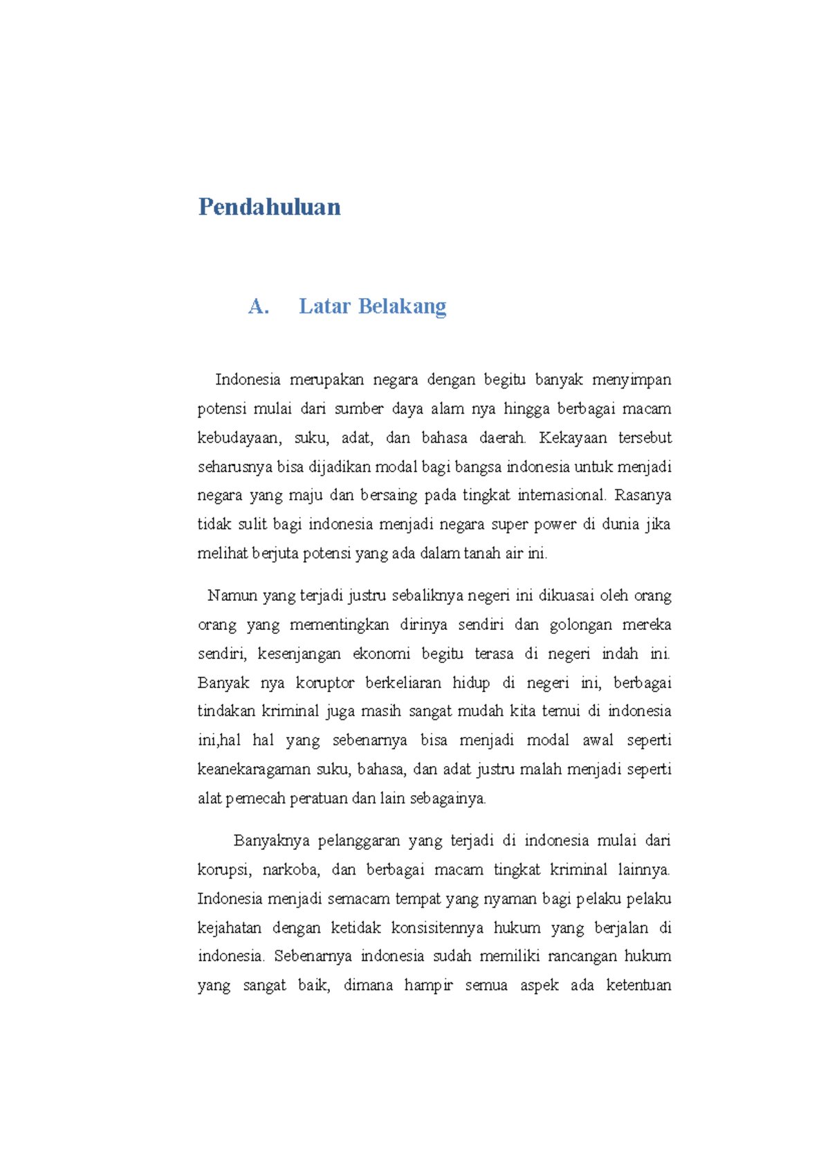 Pkn - PPKN - Pendahuluan A. Latar Belakang Indonesia merupakan negara ...