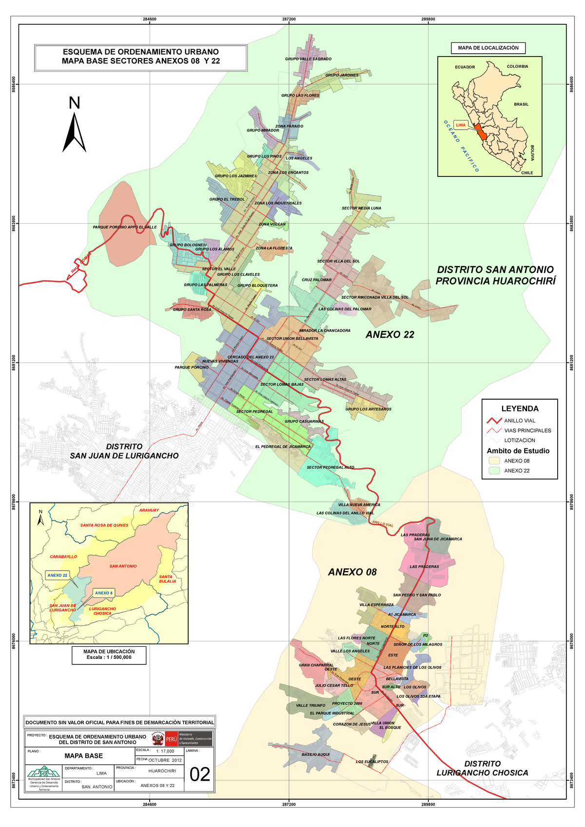 MAPA BASE DE ORDENAMIENTO URBANO - SAN ANTONIO 284600 - Studocu