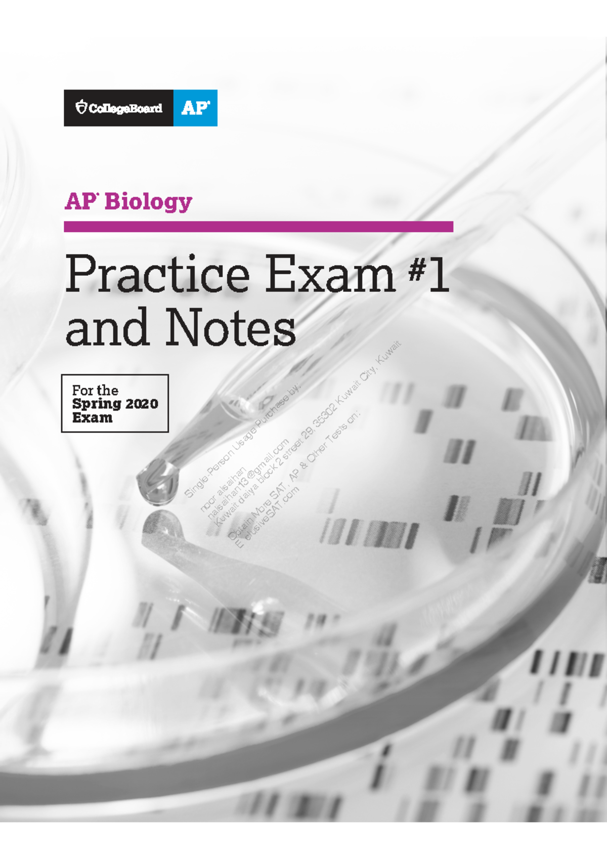 AP Biology 2020 Practice Exam and Preparation Notes - Studocu