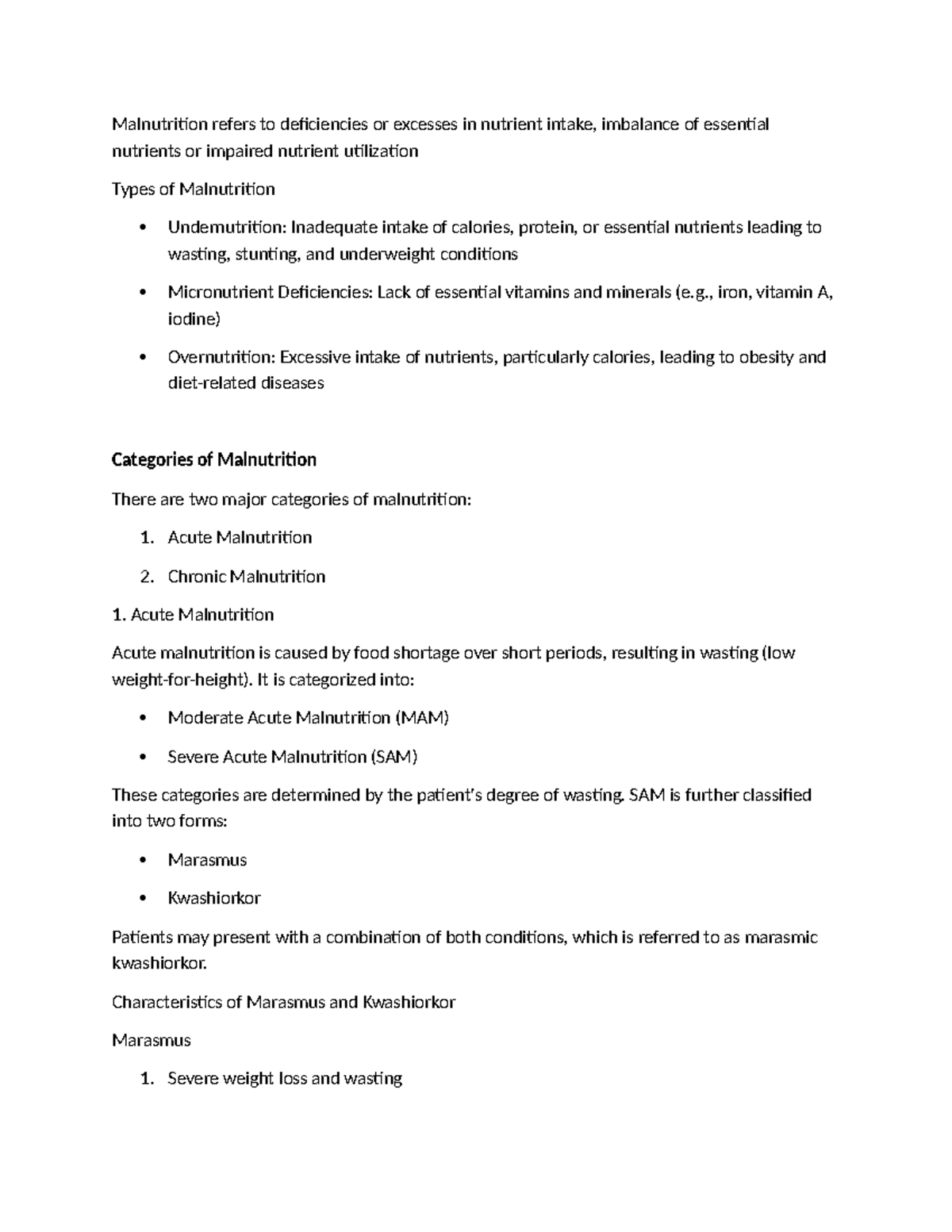Nutrition Problems and Malnutrition Types: A Comprehensive Overview ...