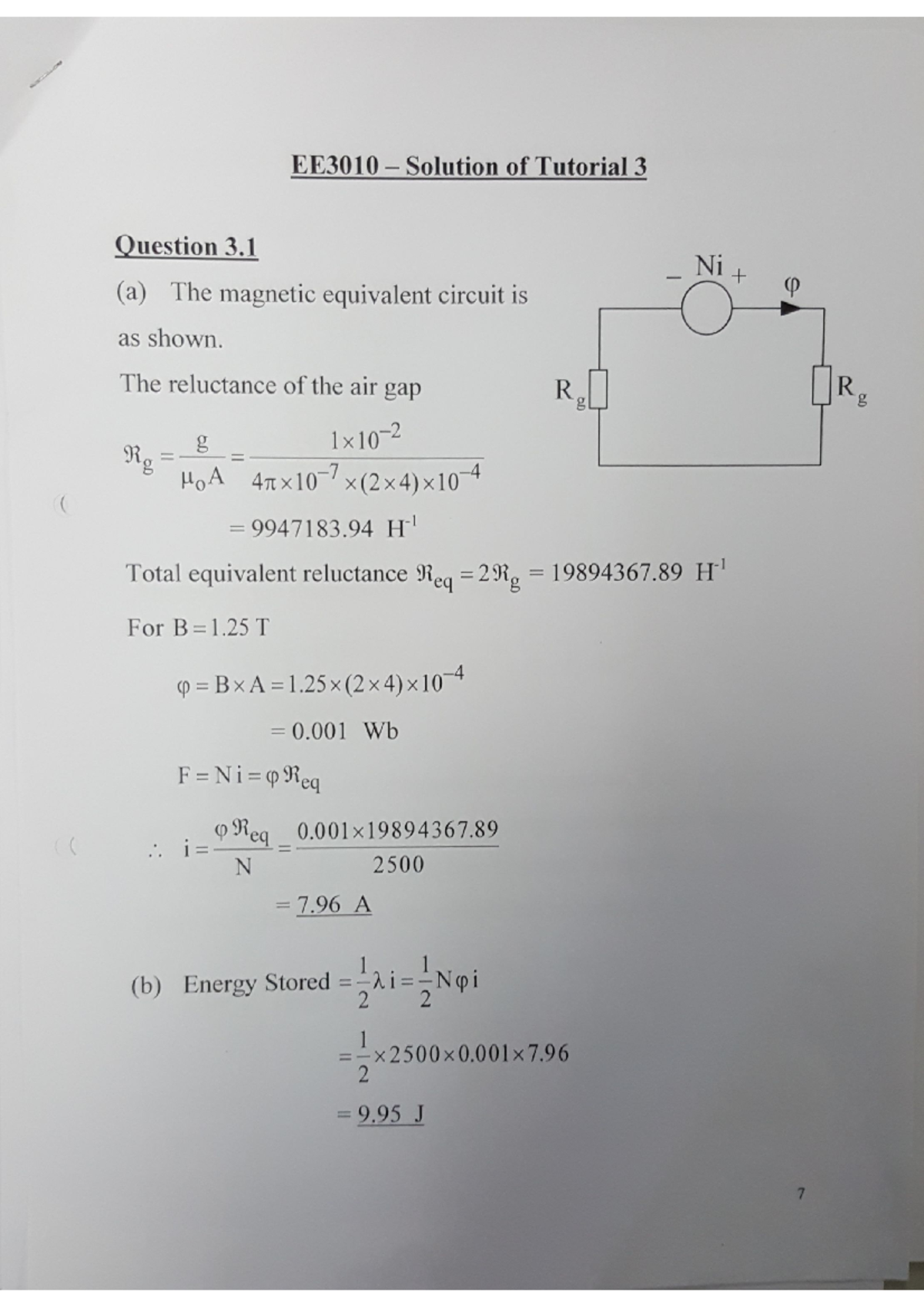 Tutorial 3 solution - EE2001 - Studocu