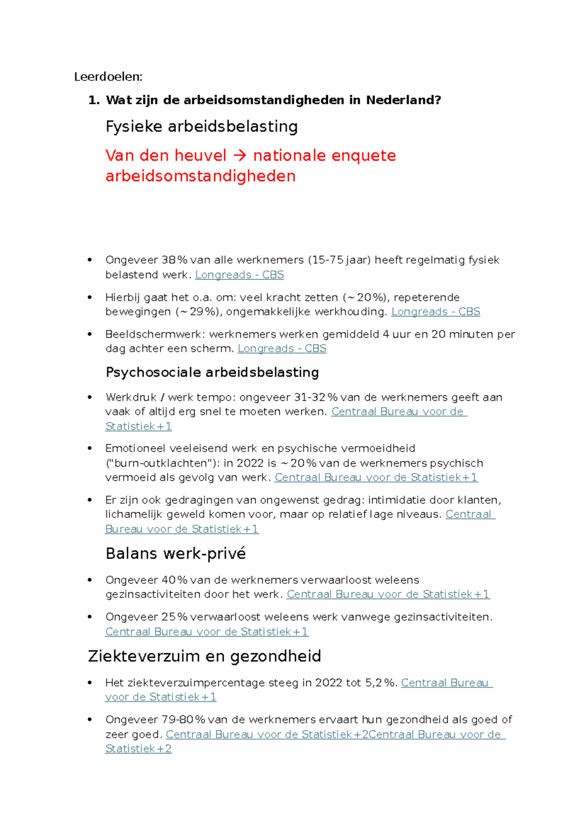 OWG Taak 8: Analyse van Werkdruk en Arbeidsomstandigheden in Nederland ...