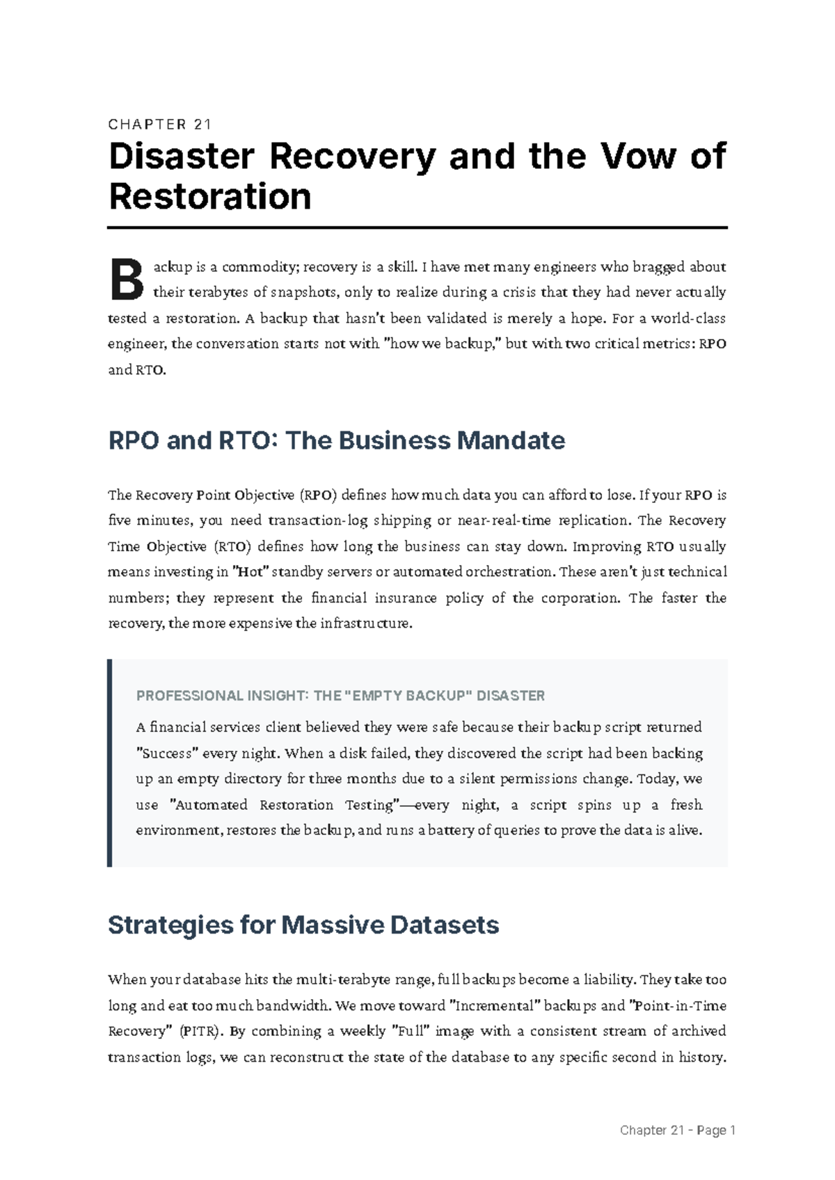CHAPTER 21: Disaster Recovery & Restoration Strategies - Studocu