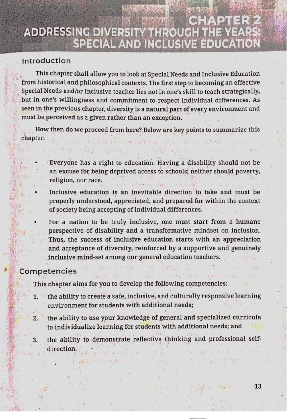 Profed 2-C2-M2: Addressing Diversity in Special & Inclusive Education ...
